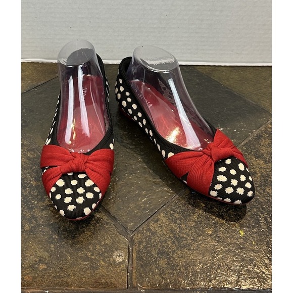 Vivaia | Shoes | Vivaia Red Black White Polka Dot Ballet Flats Women ...